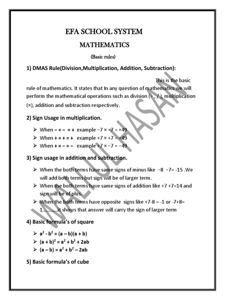 BAsic Maths | PDF