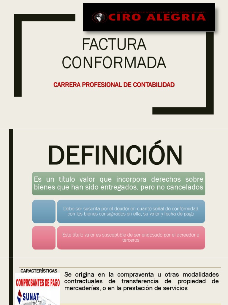 Factura Conformada | PDF | Pagos | Factura
