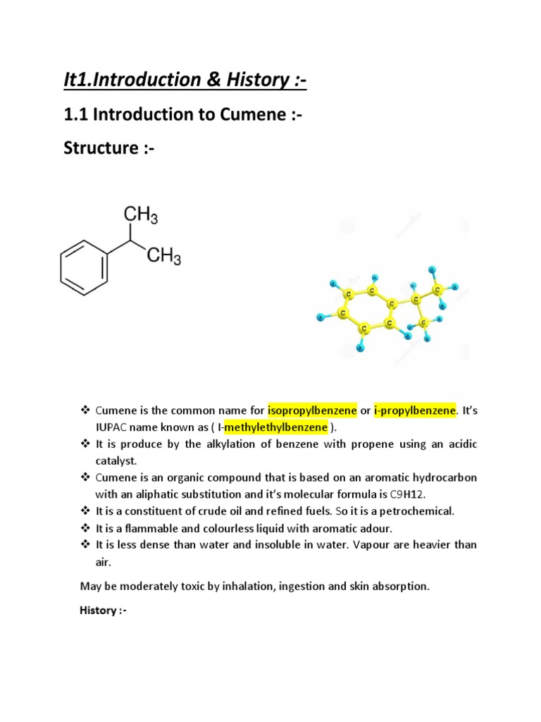 Cumene Structure