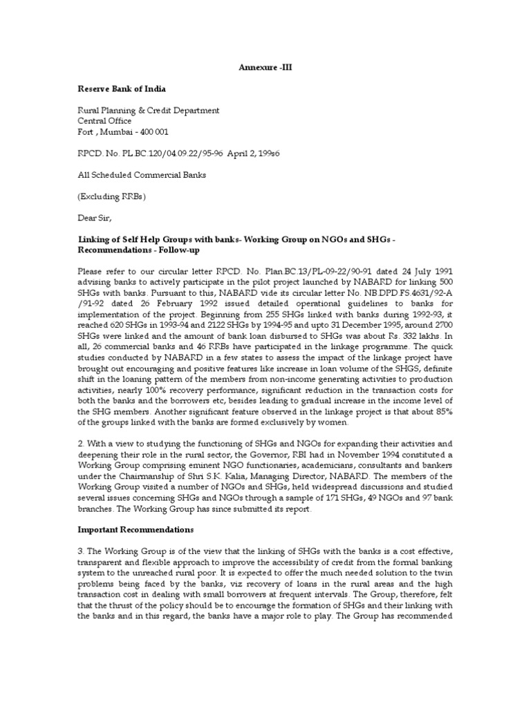 Annexure III | PDF | Non Governmental Organization | Banks