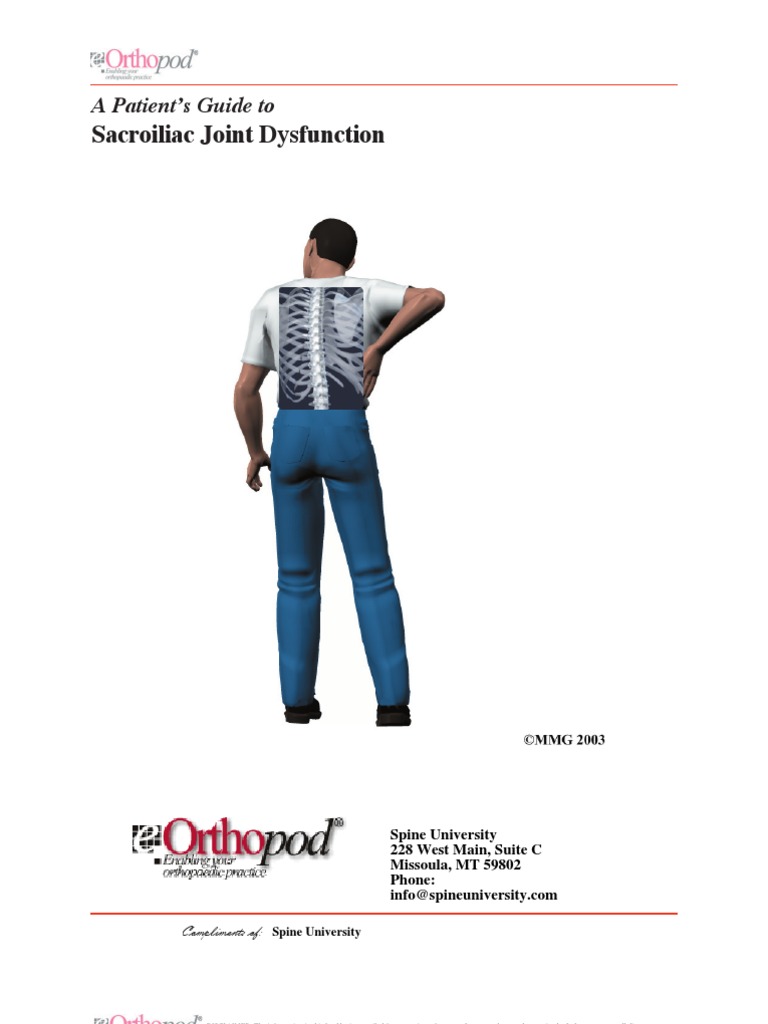 Sacroiliac Joint Dysfunction | PDF | Pelvis | Osteoarthritis