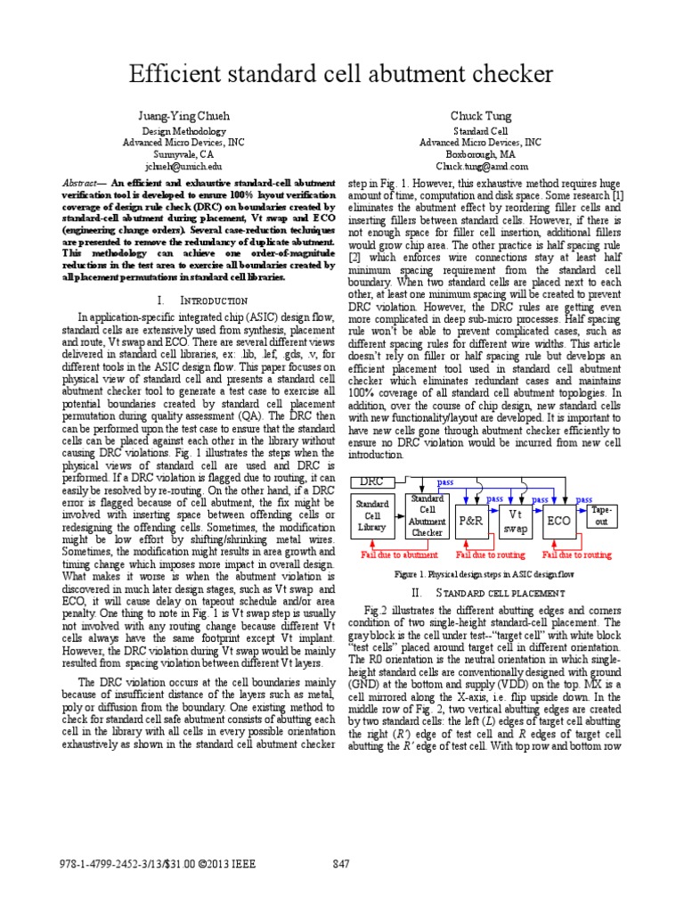 Standard Cell Abutment Checker | PDF | Digital Electronics | Engineering