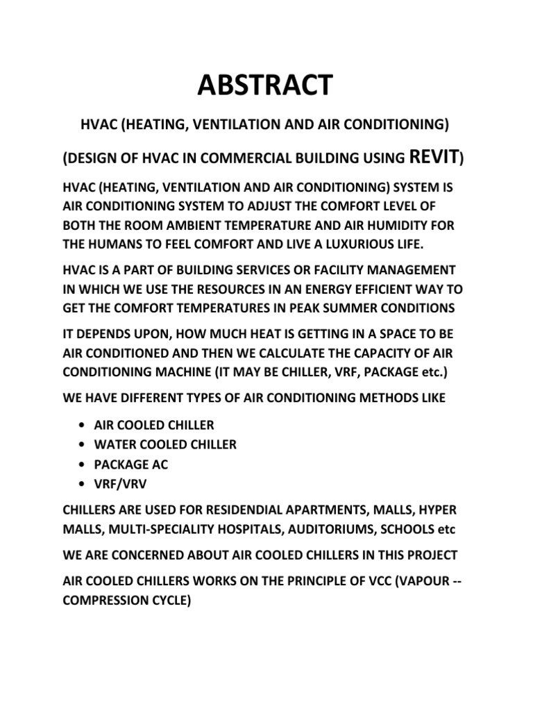 Abstract Deccan Hvac Project | PDF