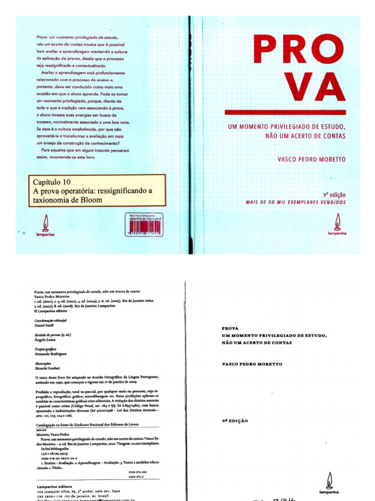 Prova Operatória: ressignificando a taxionomia de Bloom (Cap. 10) | PDF