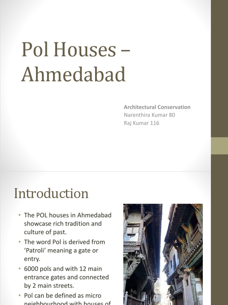 Preserving Ahmedabad's Pol Houses | PDF | Plaster | Traditions