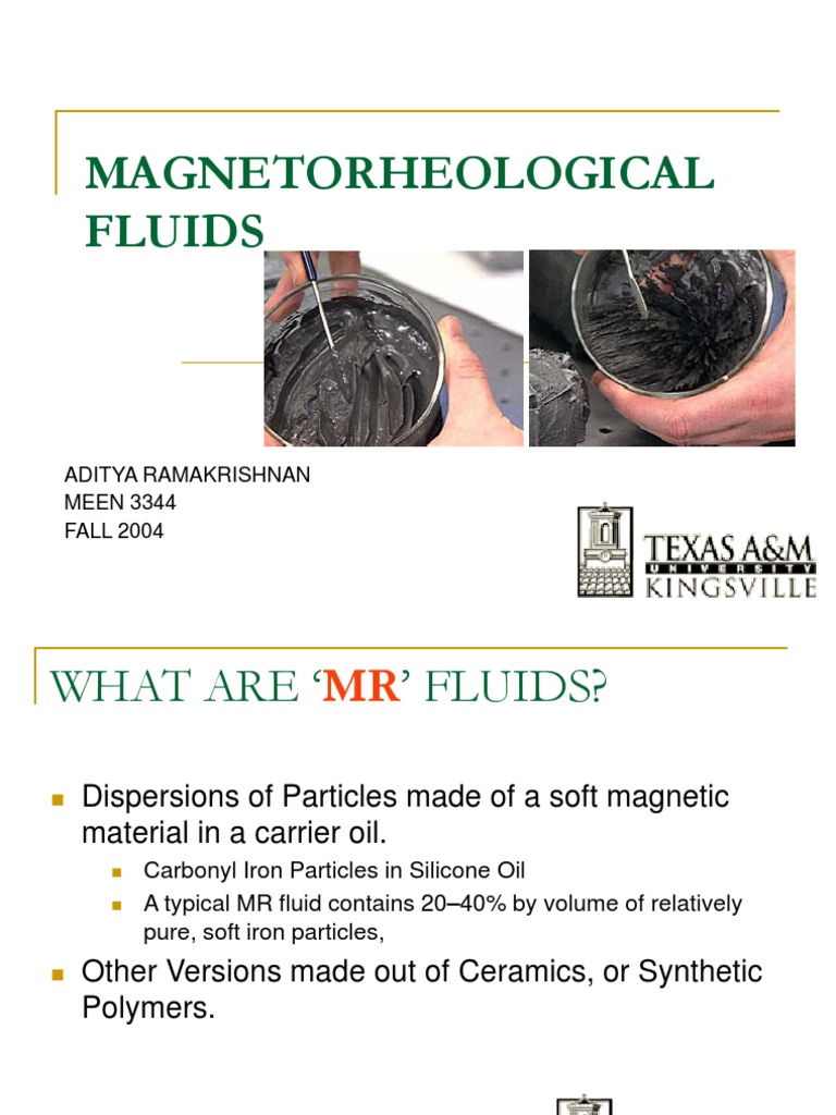 MR Fluids Aditya Ramakrishnan | PDF