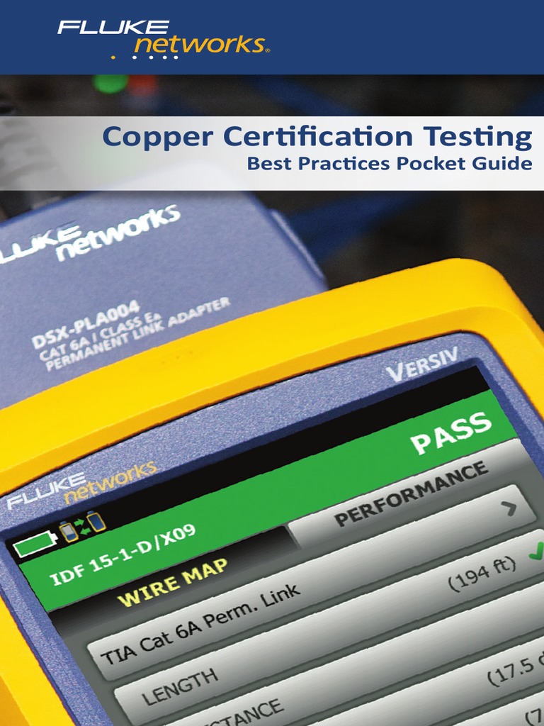 Copper Certification Testing: Best Practices Pocket Guide | Download ...