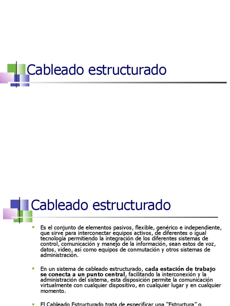 Introduccion A Cableado Estructurado | PDF | Tecnología de información y comunicaciones ...