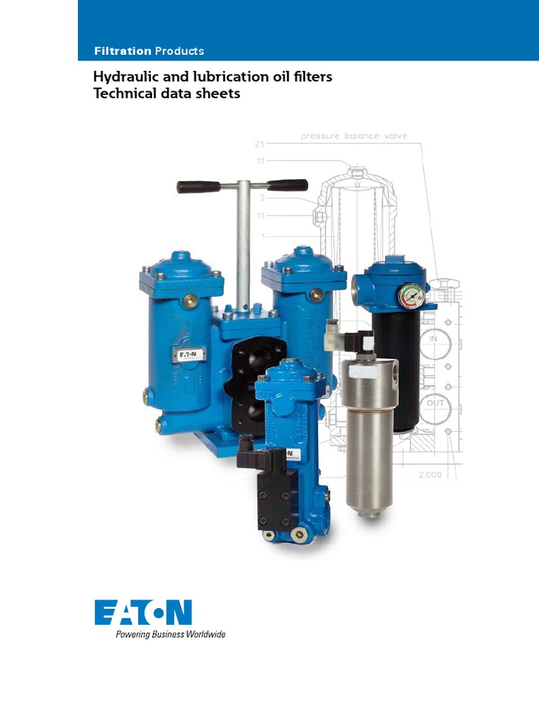 Eaton Hydraulic Lubrication Oil Filters Technical Data Catalog PDF ...