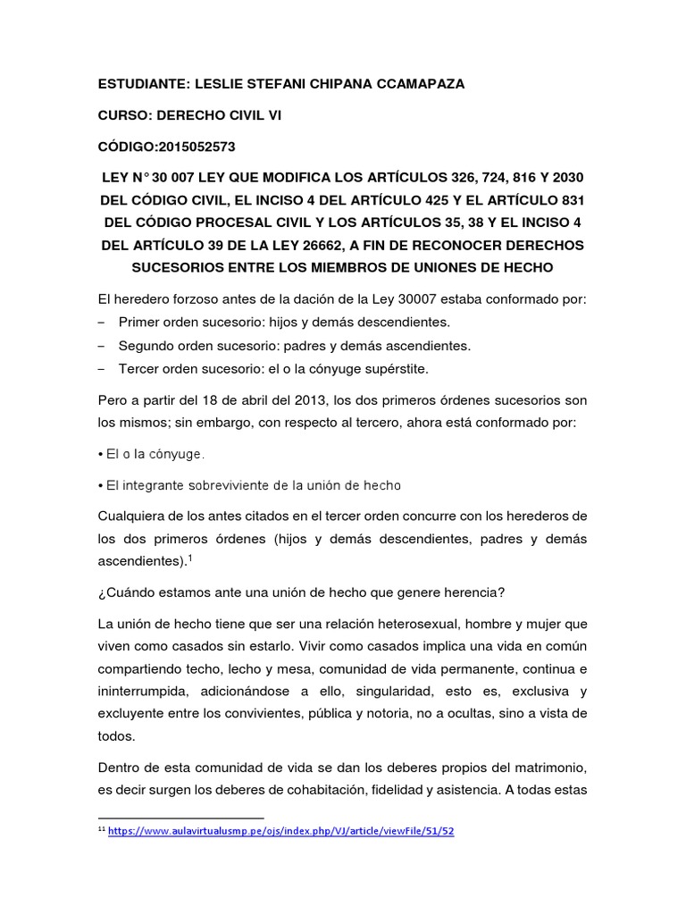 Ley 30 007 Ley 30311 | PDF | Adopción | Matrimonio