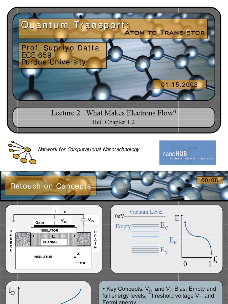 Quantum Transport :atom To Transistor, What Makes Electrons Flow | PDF ...