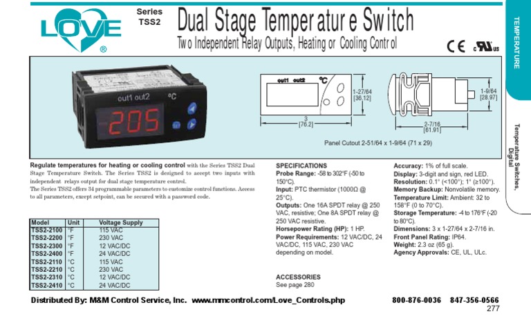 Digital Temperature Switch: Easy Multi-Unit Programming, 16A SPDT Relay ...