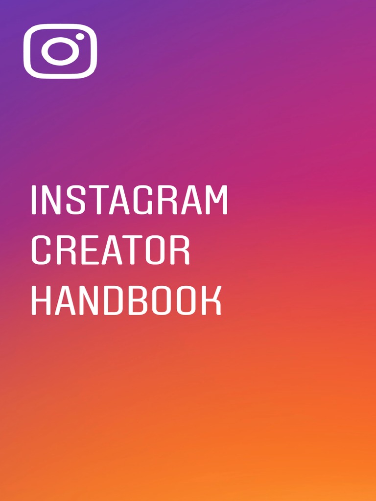 Instagram Creators Handbook - IGTV PDF | PDF | Exposure (Photography ...