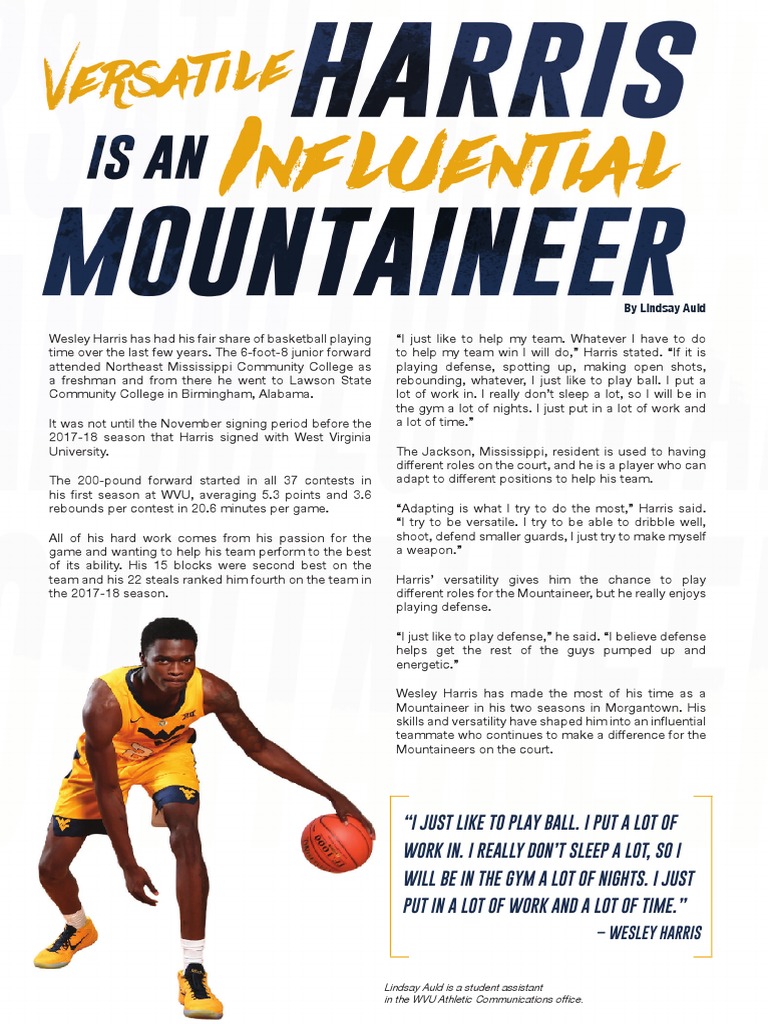 Wes Harris | PDF | Basketball Positions | Ball Games