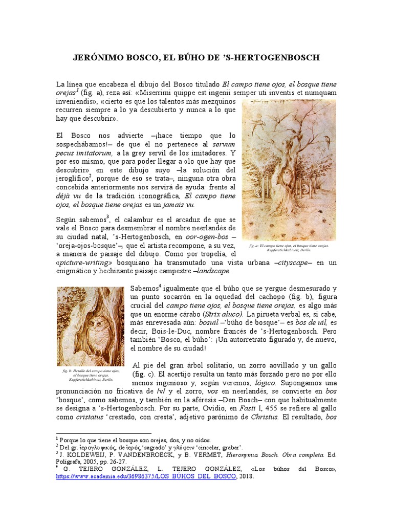 Jeronimo Bosco El Buho de S-Hertogenbosc PDF | PDF | Pinturas