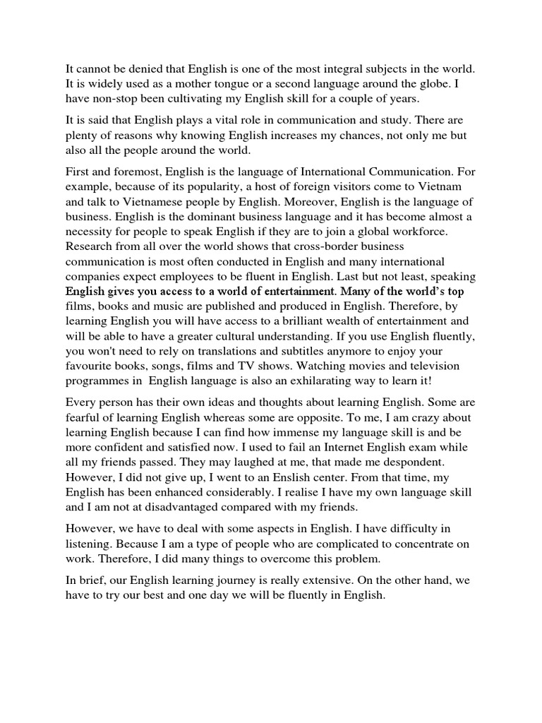 My English Learning Journey | PDF | English Language | Entertainment