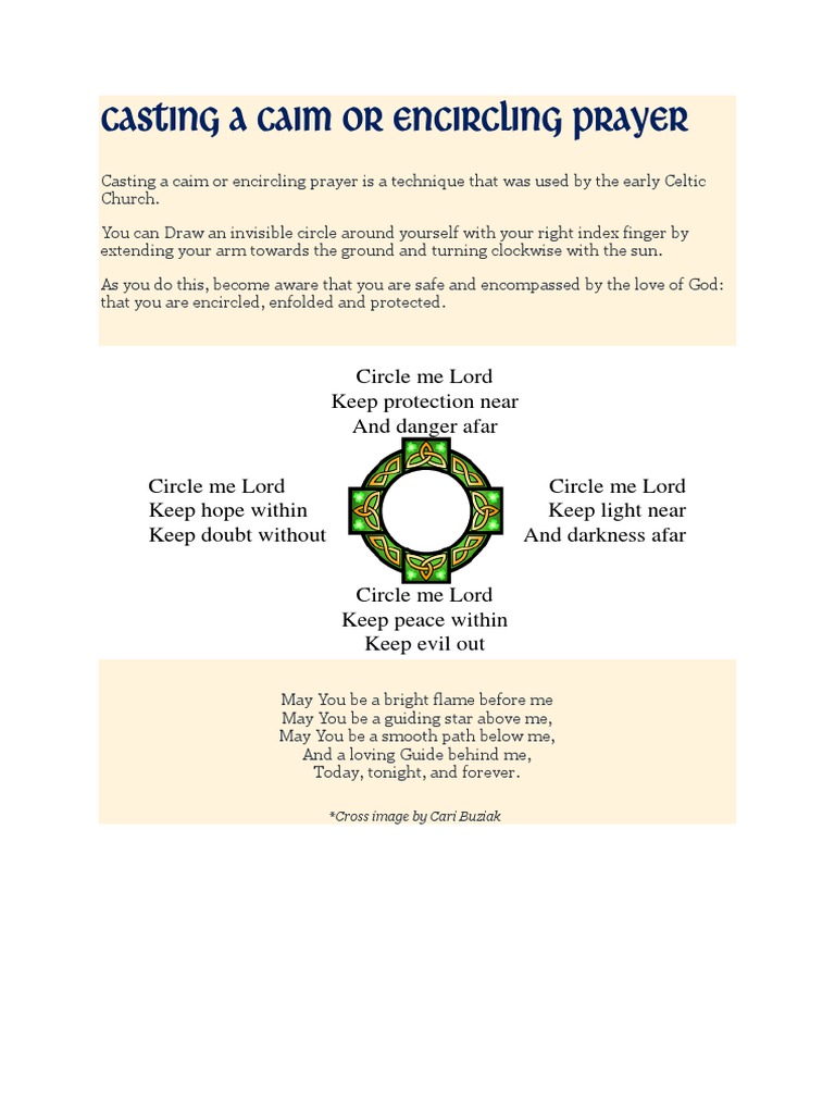 Casting A Caim or Encircling Prayer PDF | PDF