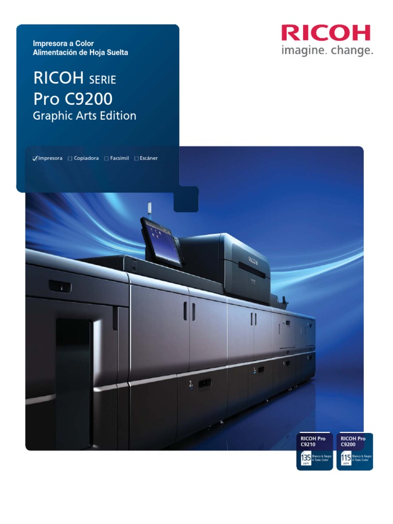 Ricoh - 9200 Brochure Andromeda en Español | PDF | Impresora ...