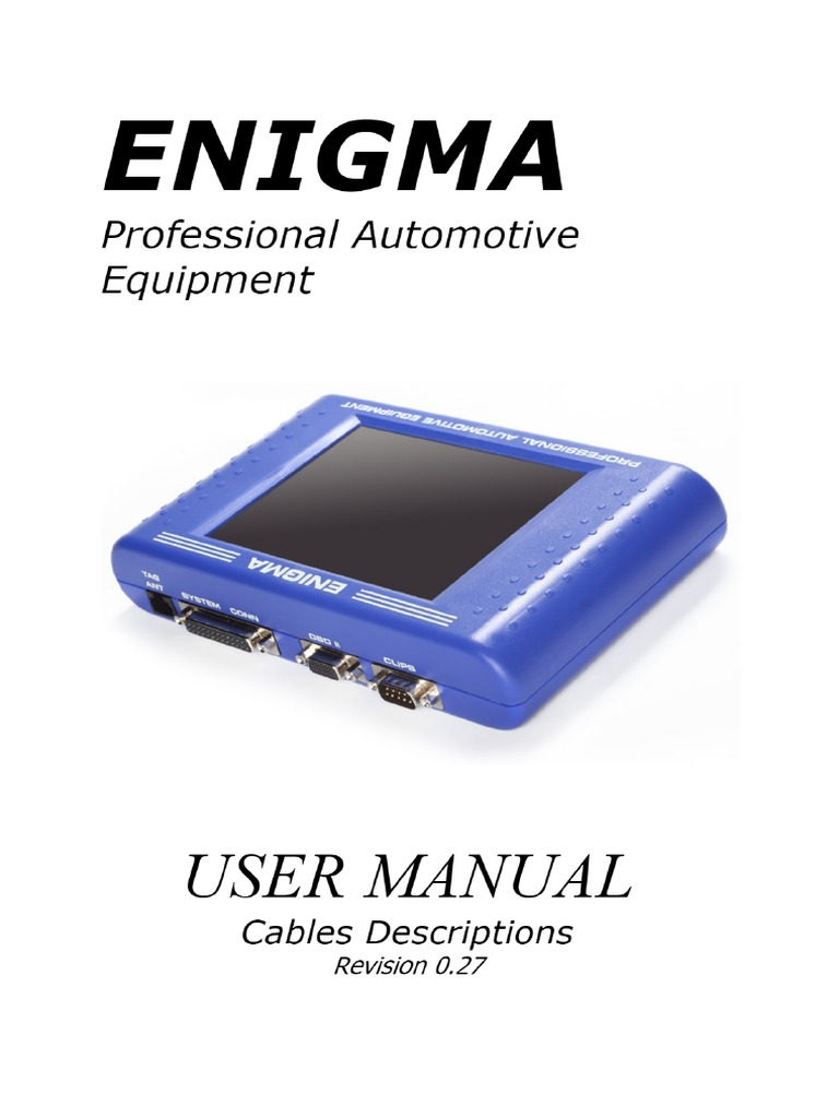 USER MANUAL - ENIGMA - Professional Automotive Equipment PDF | PDF ...