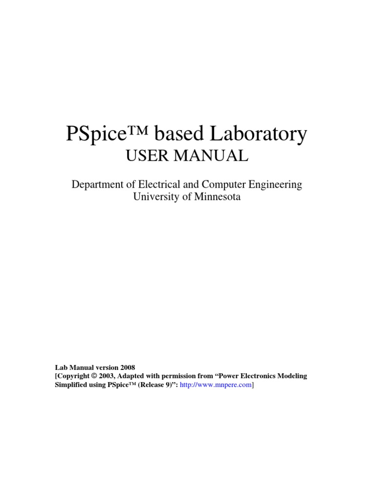 Pspice Pe Manual | PDF | Power Inverter | Rectifier