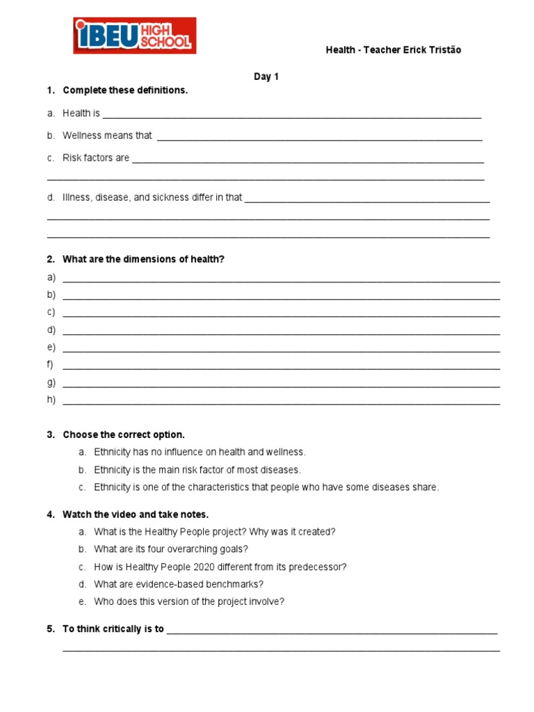 Graphic Organizer - Day 1 | PDF