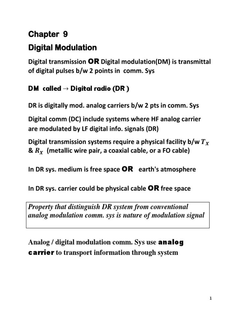 Digital Modulation | PDF | Modulation | Bit Rate