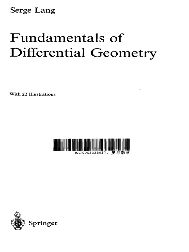 Fundamentals of Differential Geometry - Serge Lang PDF | PDF