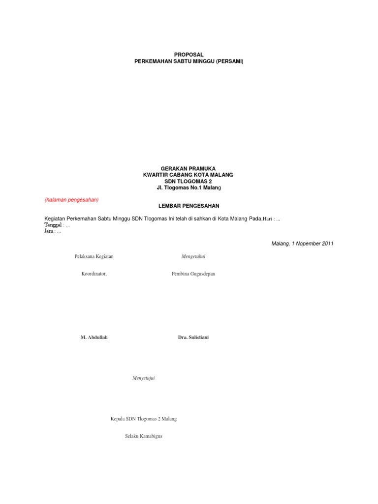 Proposal Persami | PDF