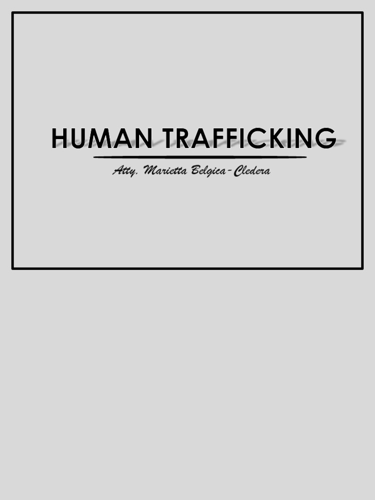 Human Trafficking | PDF | Human Trafficking | Sexual Slavery
