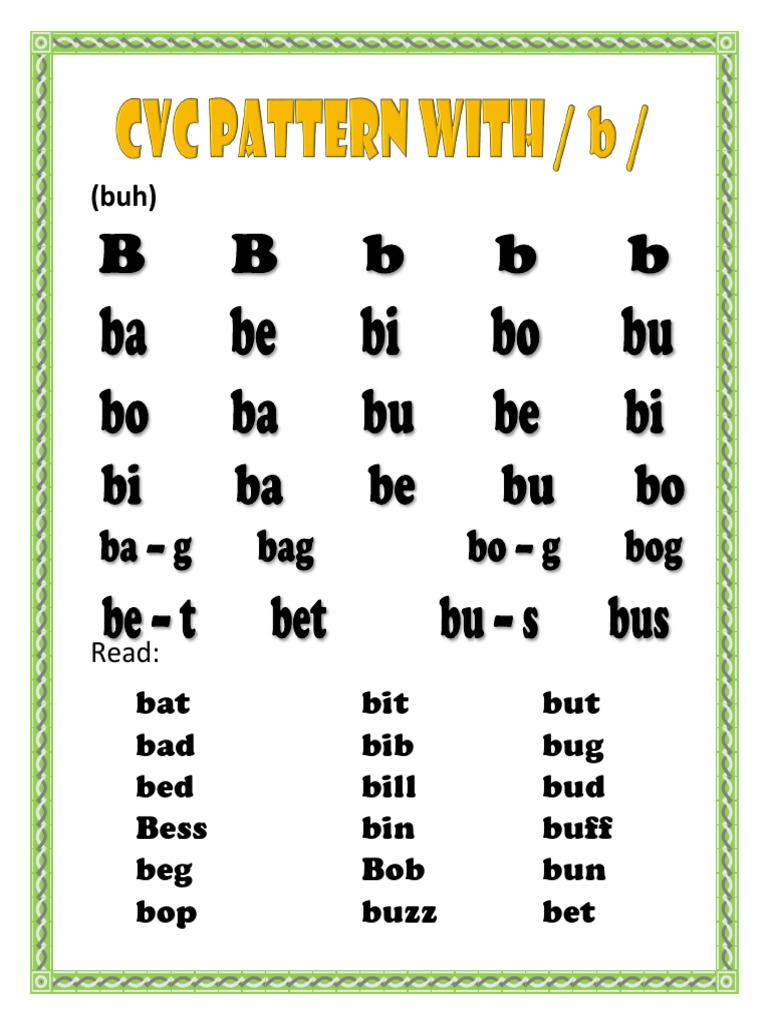CVC Pattern | PDF | Leisure