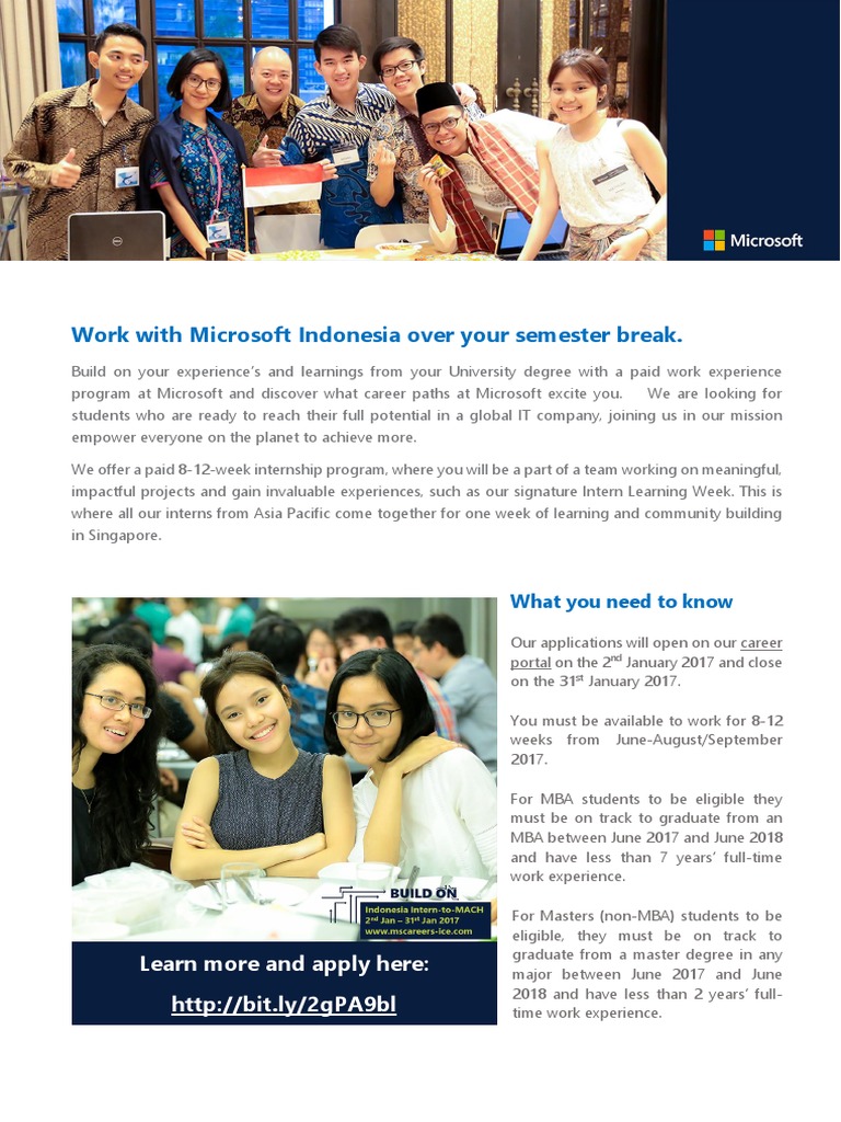 Microsoft Internship 2017 | PDF