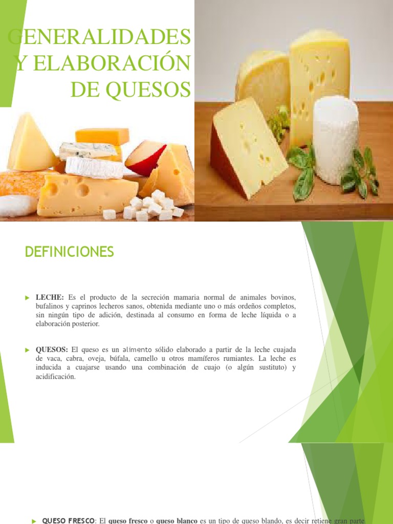 Generalidades y Elaboración de Quesos | PDF | Queso | Leche