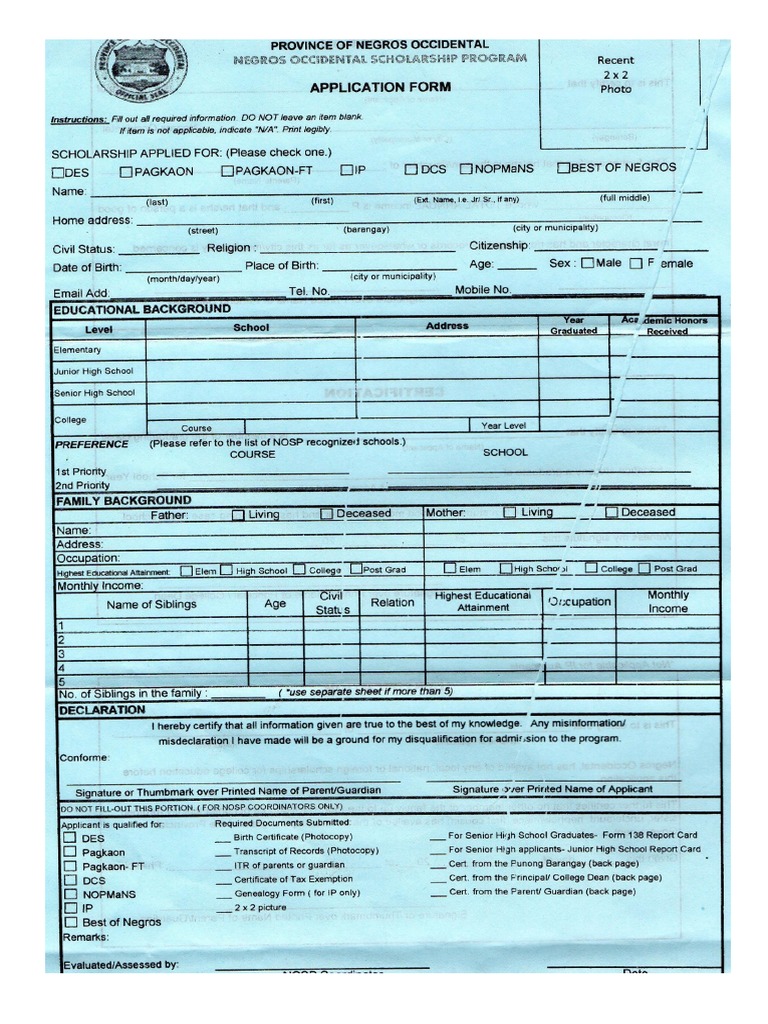 Nosp Forms Scanned | PDF