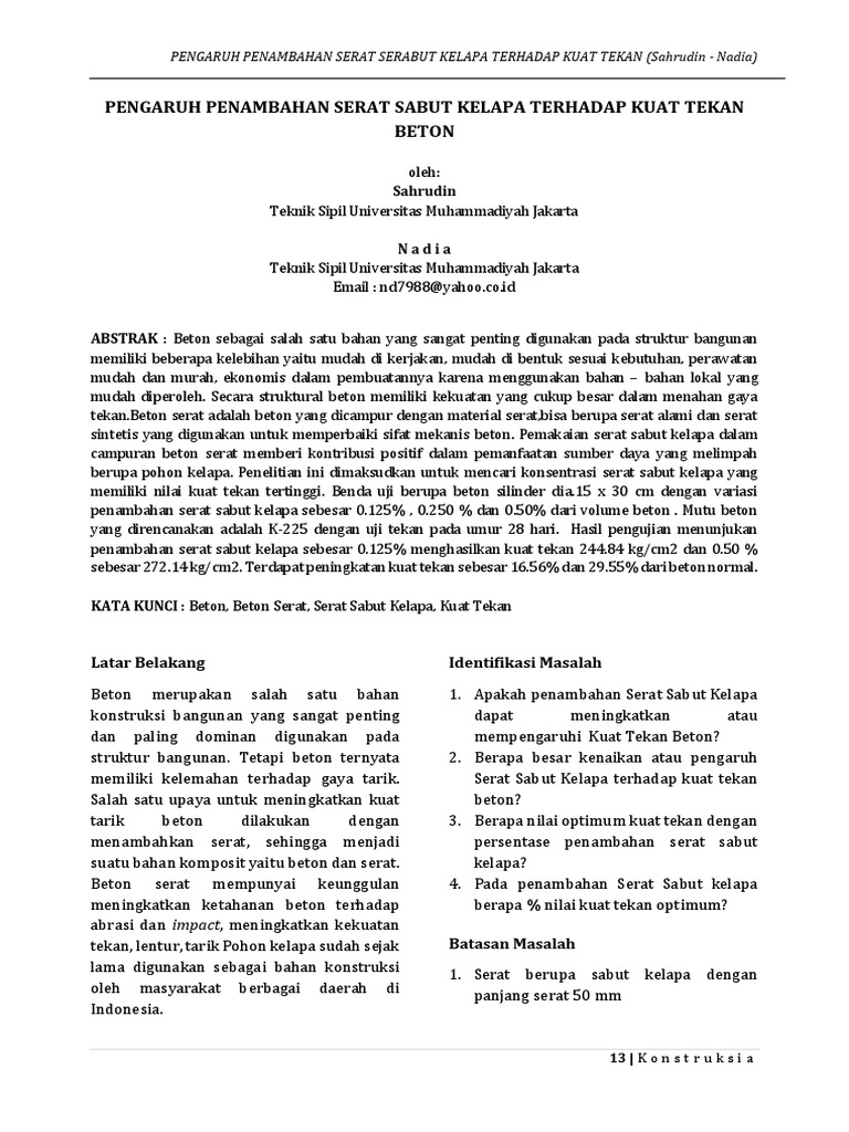 Serat Sabut Kelapa | PDF