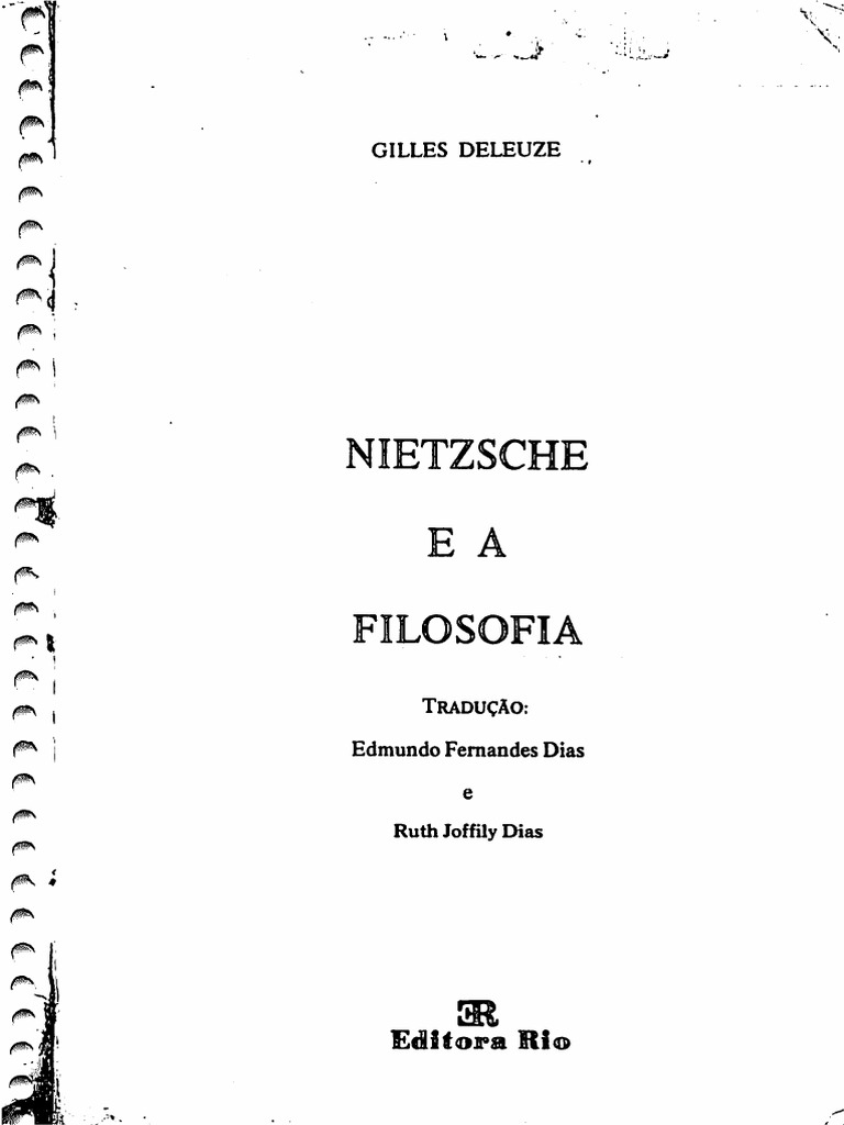 Gilles Deleuze - Nietzsche A Filosofia PDF | PDF | Friedrich Nietzsche ...