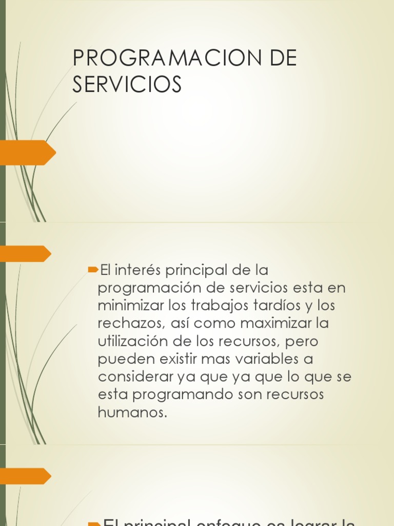 Programacion de Servicios | PDF