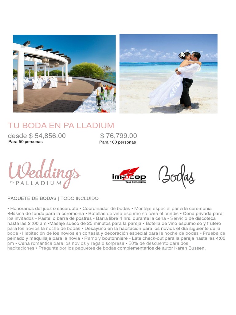 2018 Paquete Bodas PDF | PDF | Ritos de pasaje | Ocasiones relacionadas ...