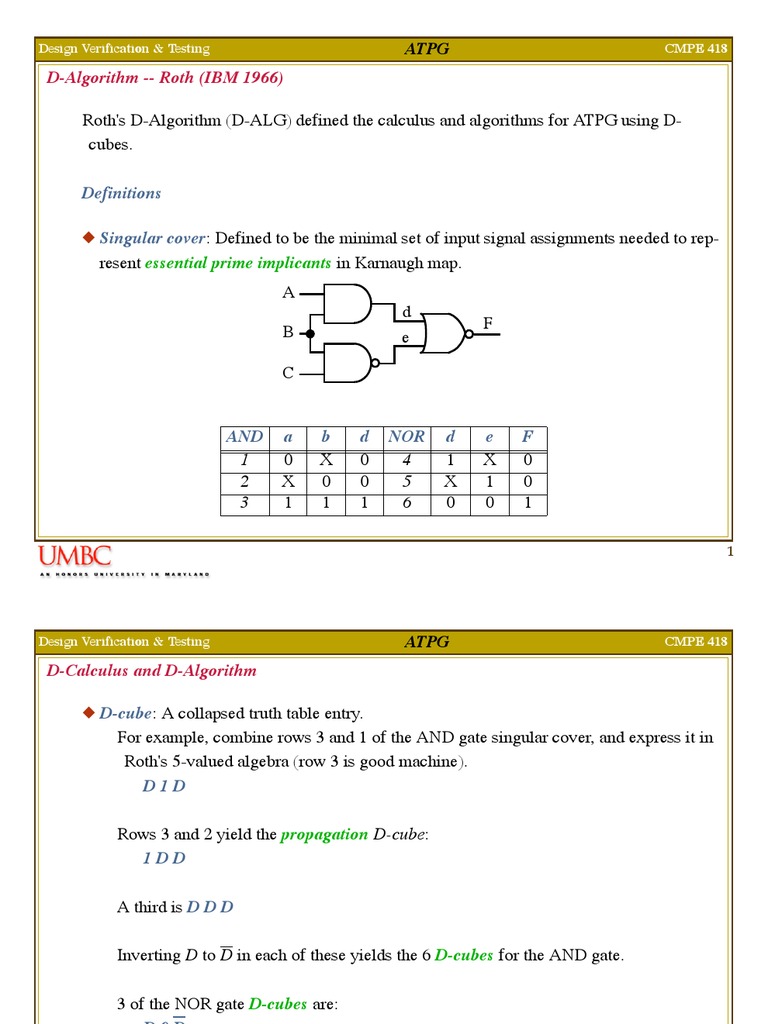 Chap7 Lect09 Atpg2 | PDF | Mathematical Logic | Areas Of Computer Science