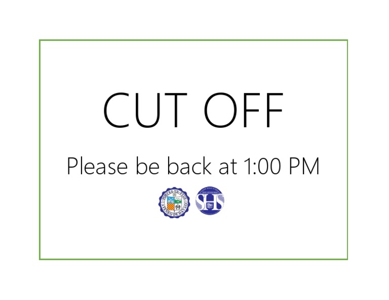 Cut Off | PDF