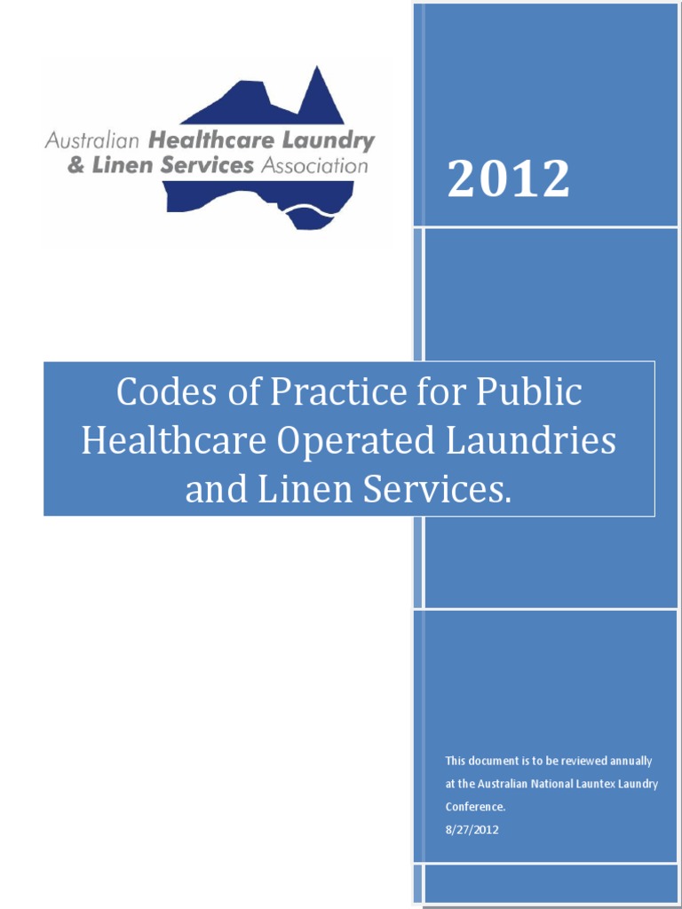 Healthcare Laundry Service Codes 2012 | PDF | Hygiene | Occupational ...