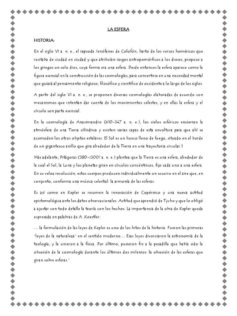 Características y Definición de la Esfera | PDF | Esfera | Geometría