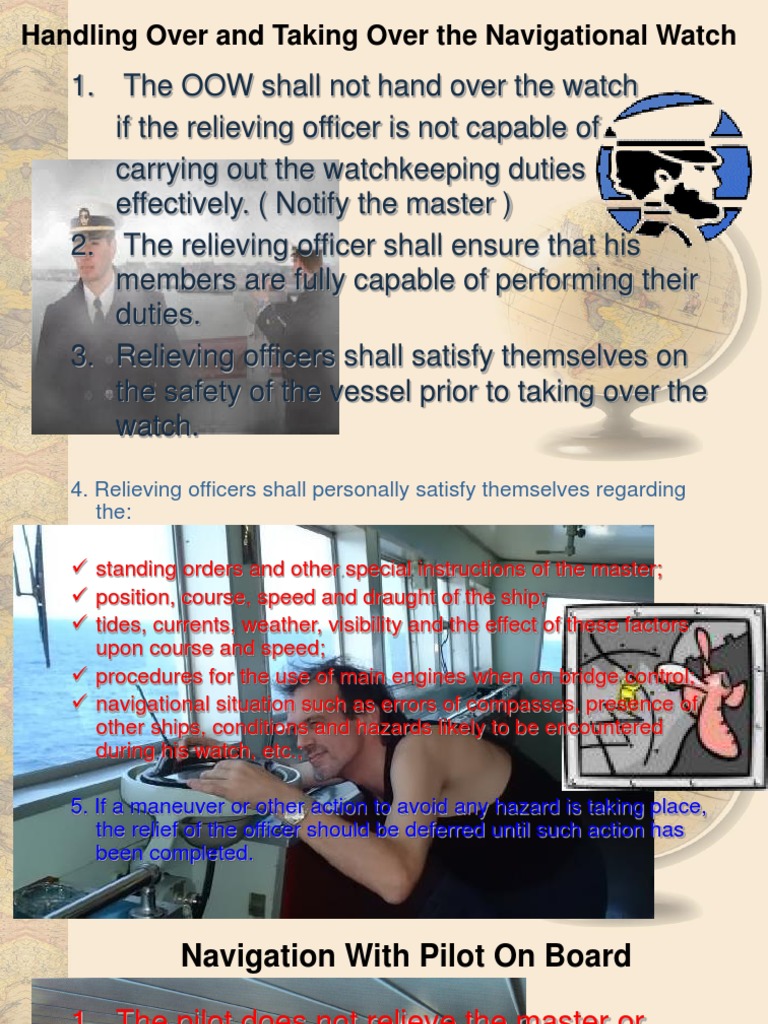 Handling Over and Taking Over The Navigational Watch | PDF | Ships ...
