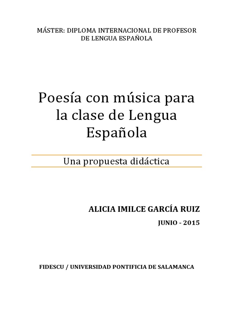 Poesia - Con - Musica - para - La - Clase - de - Lengua - Espanola ...