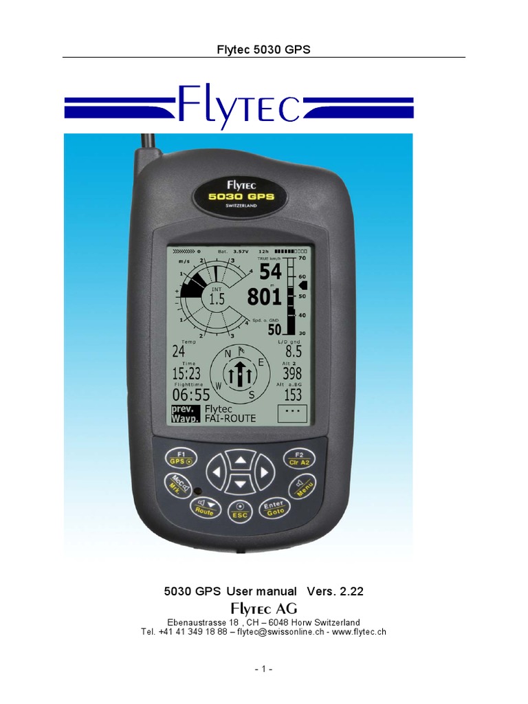 Manual 5030 Flytec 5030 | PDF | Airspeed | Pitch (Music)