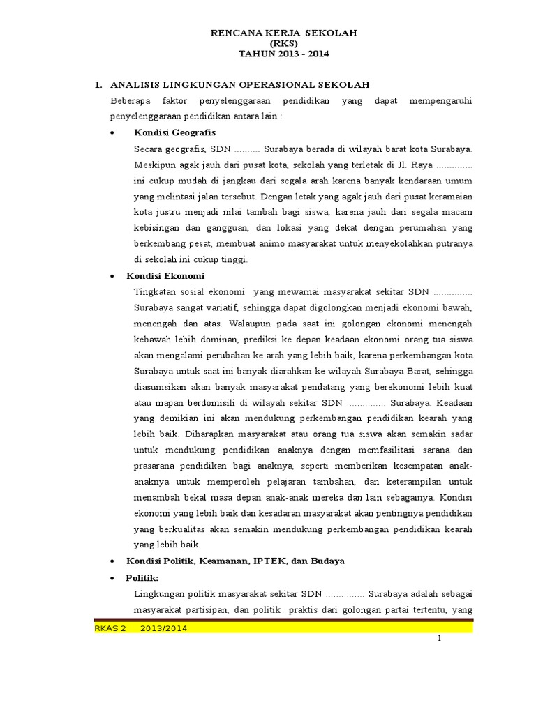 Contoh RKS | PDF