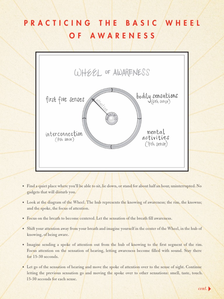 Wheel of Awareness Guided Meditation | PDF | Awareness | Attention