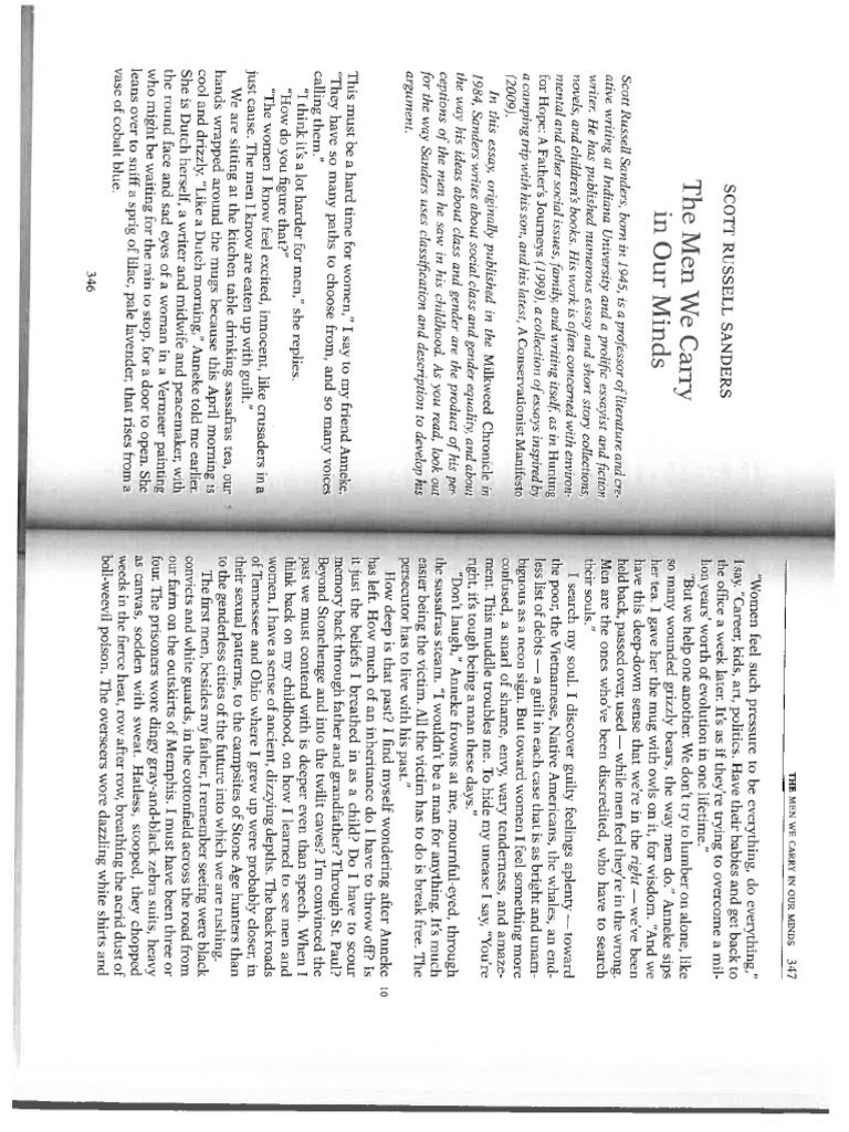 The Men We Carry in Our Minds | PDF