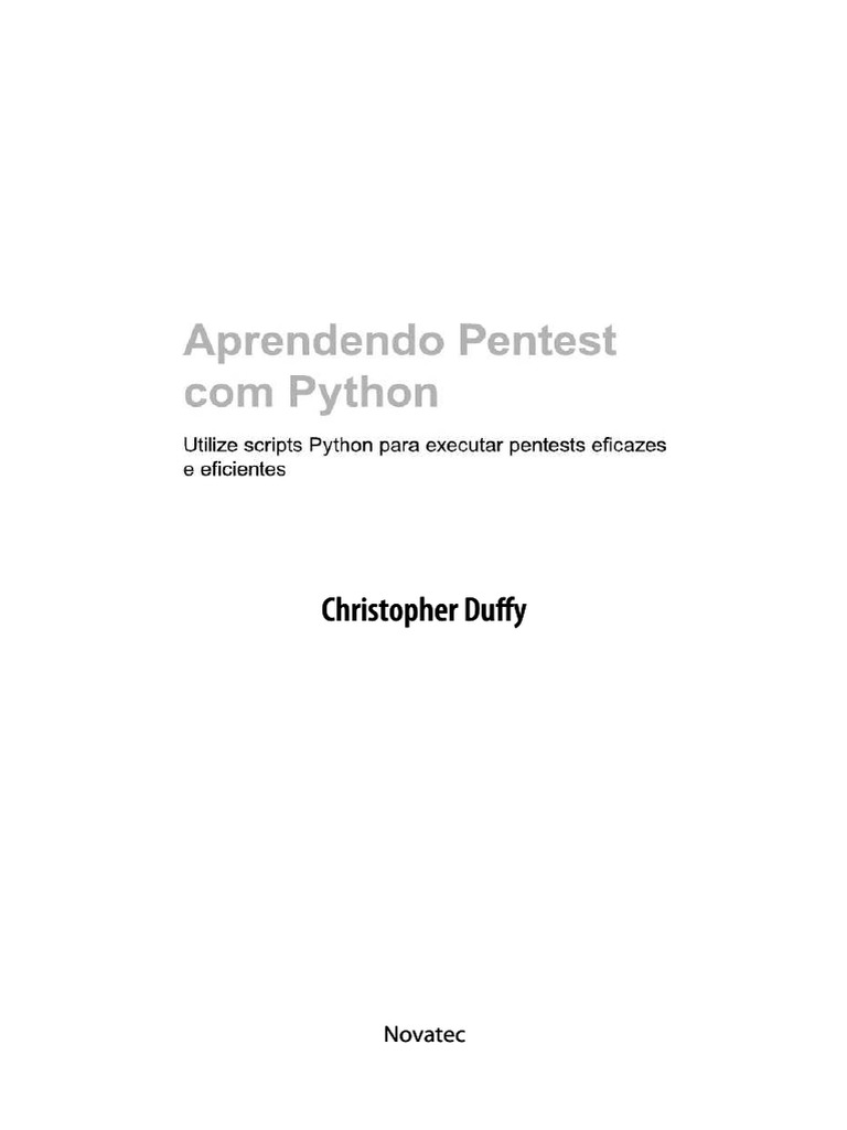 Python Pentest | PDF | Python (linguagem de programação) | Linguagem de ...