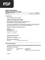 Material Safety Data Sheet Caffeine | PDF | Dangerous Goods | Personal ...