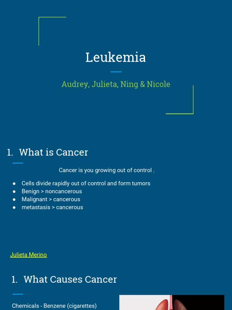 Cancer Final Presentation p1 Leukemia | Download Free PDF | Leukemia | Cancer